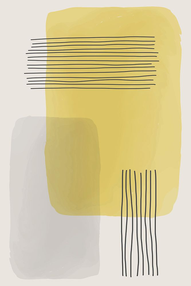 Yellow Watercolor Shapes Series #1 Poster Print - Jay Stanley - Posterazzi