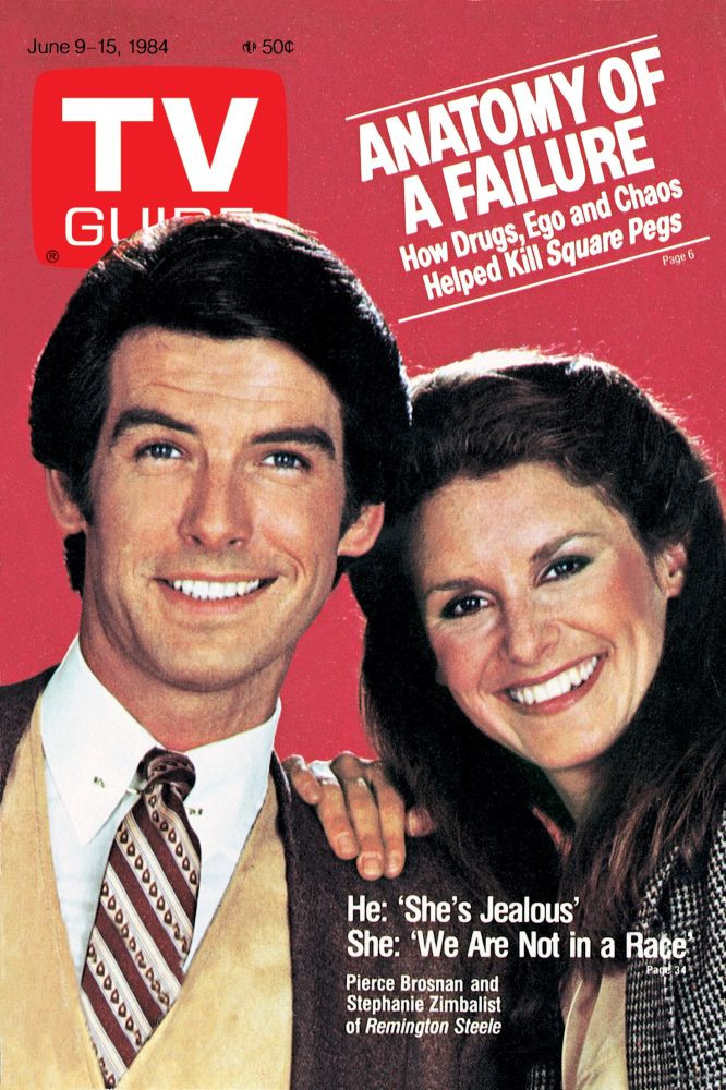 Remington Steele, From Left: Pierce Brosnan, Stephanie Zimbalist, Tv ...