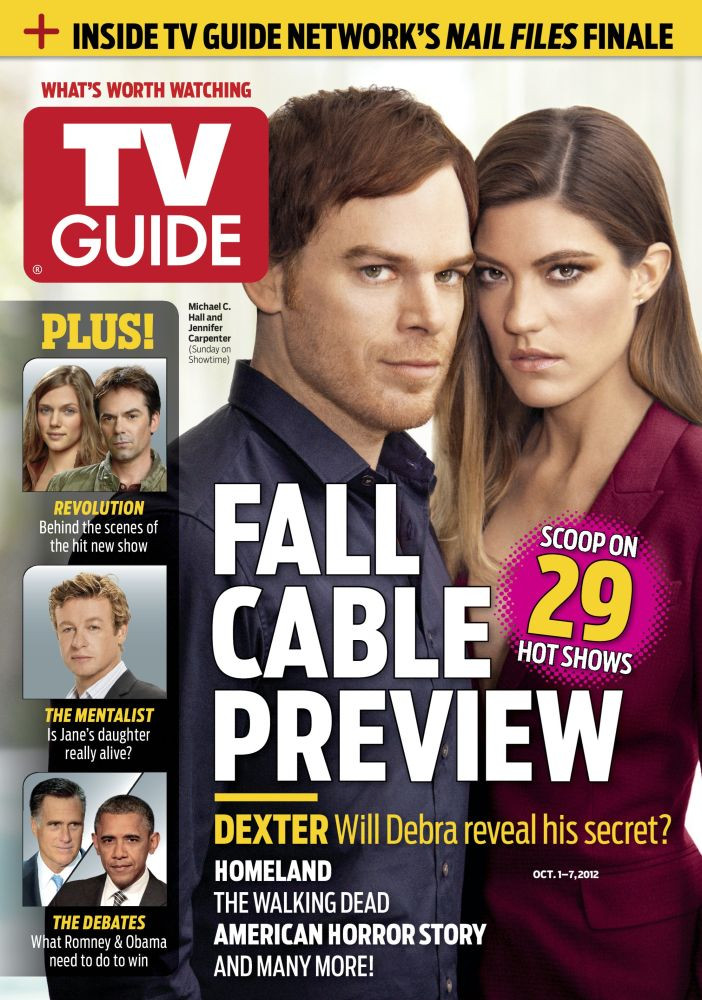 Dexter, Michael C. Hall And Jennifer Carpenter, Tv Guide Cover, October ...