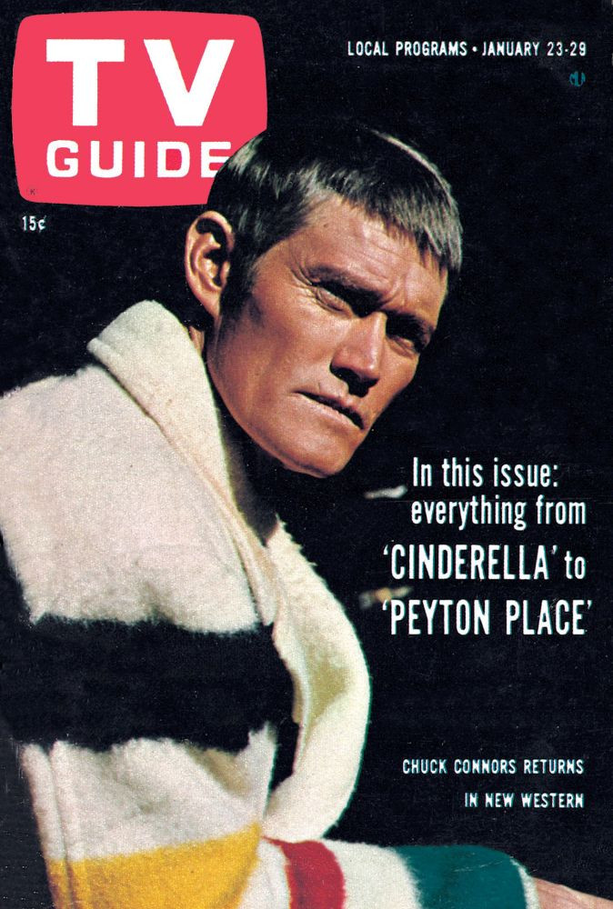 Branded, Chuck Connors, Tv Guide Cover, January 23-29, 1965. Ph: Del ...