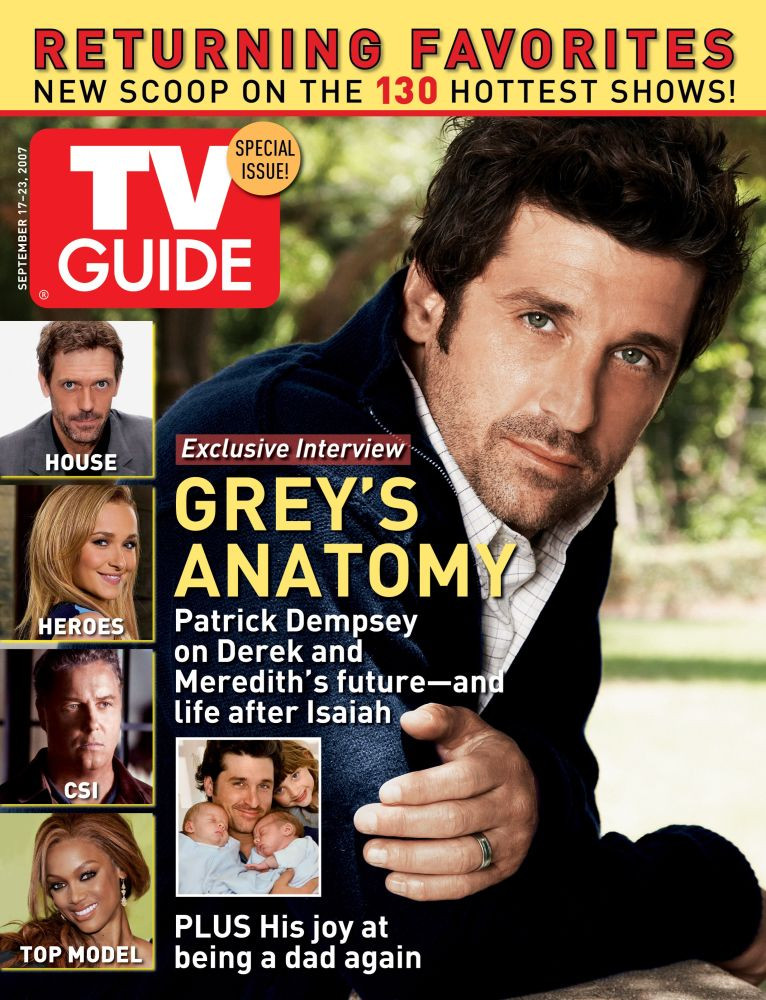Grey'S Anatomy, Patrick Dempsey, Tv Guide Cover, September 17-23, 2007 ...
