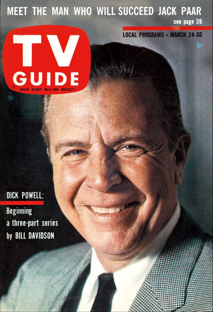 The Dick Powell Show, Dick Powell, Tv Guide Cover, March 24-30, 1962 ...