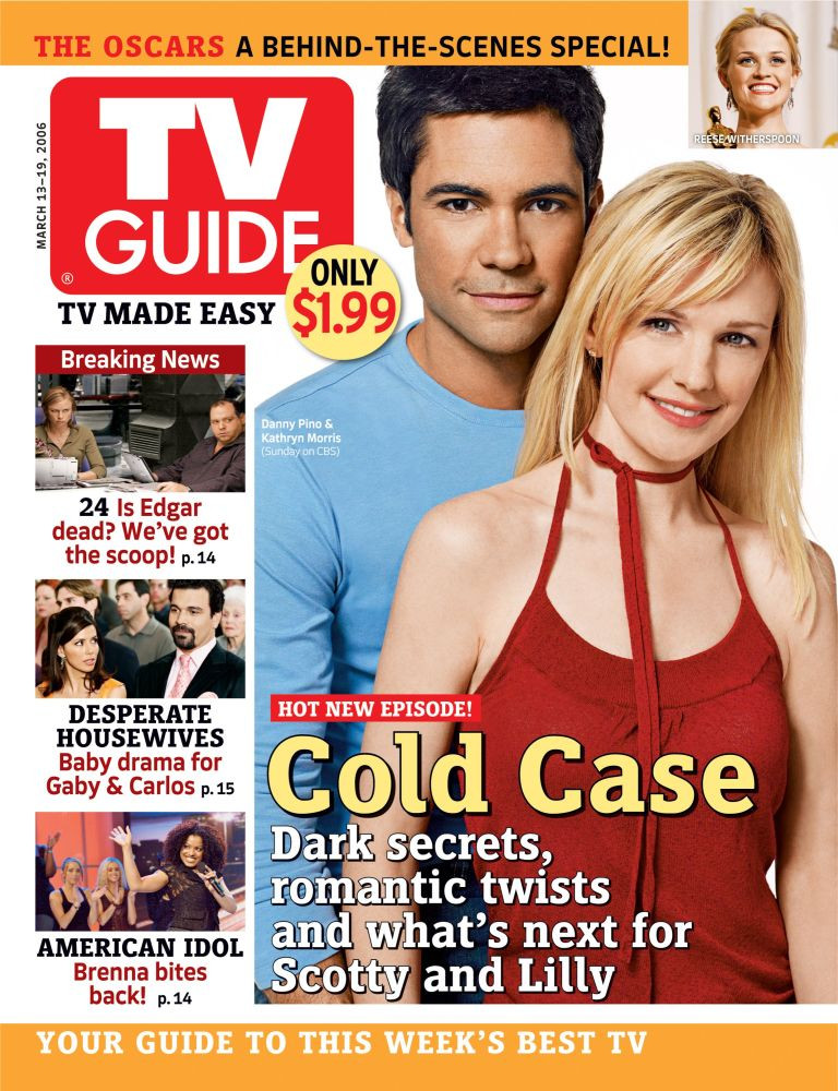 Cold Case, Danny Pino & Kathryn Morris, Tv Guide Cover, March 13-19 ...