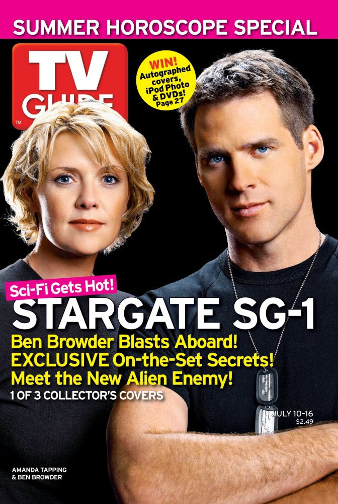 Stargate Sg-1, Amanda Tapping And Ben Browder, Tv Guide Cover, July 10 ...