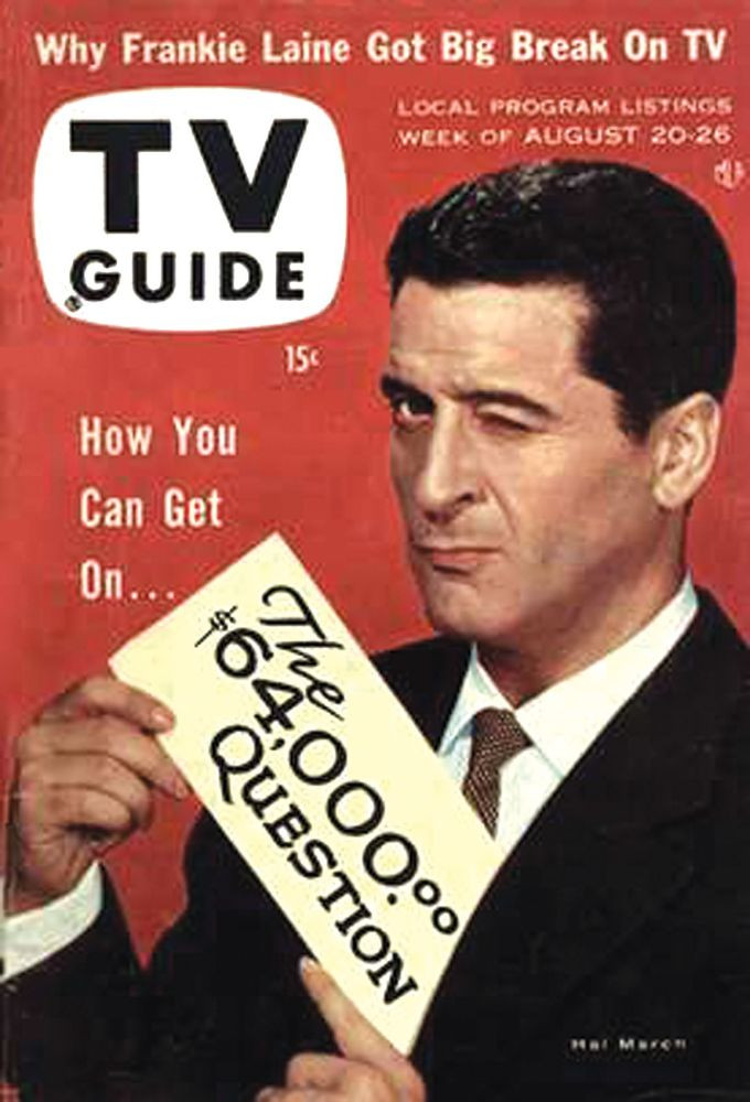 The $64,000 Question, Hal March, Tv Guide Cover, August 20-26, 1955. Tv ...