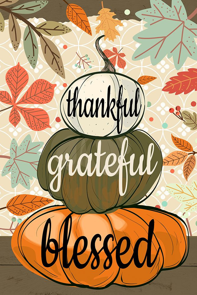 Thankful Grateful Blessed Poster Print - Kimberly Allen ...
