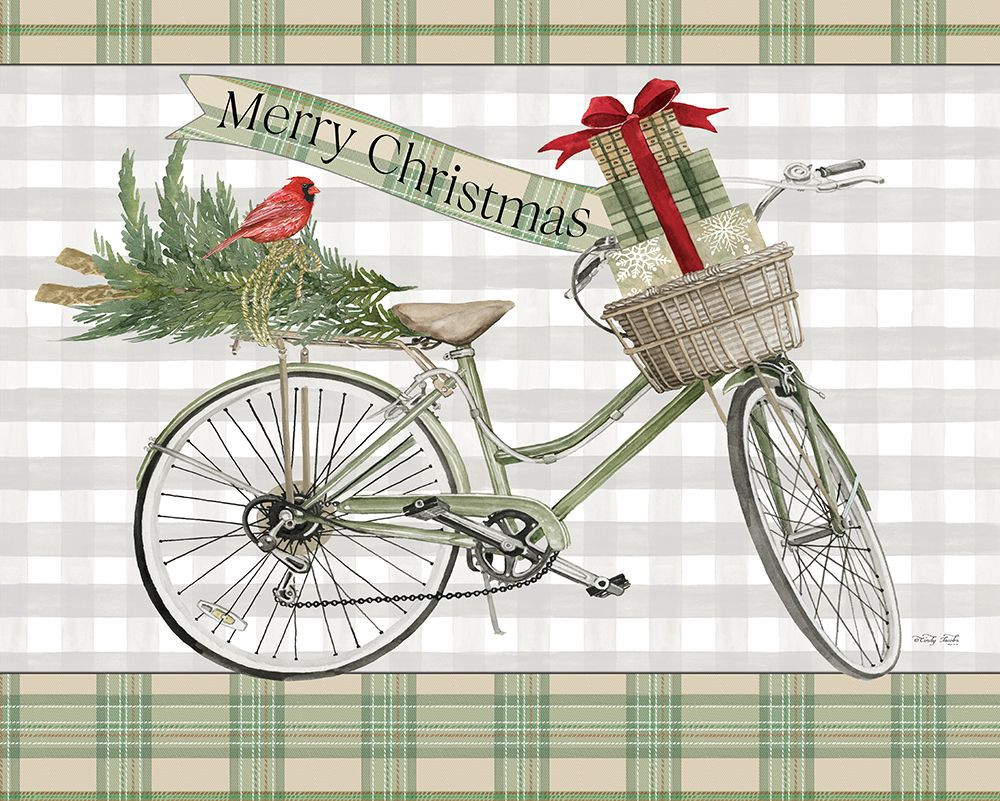 Merry Christmas Bicycle III Poster Print - Cindy Jacobs # VARPDXCIN3068 ...