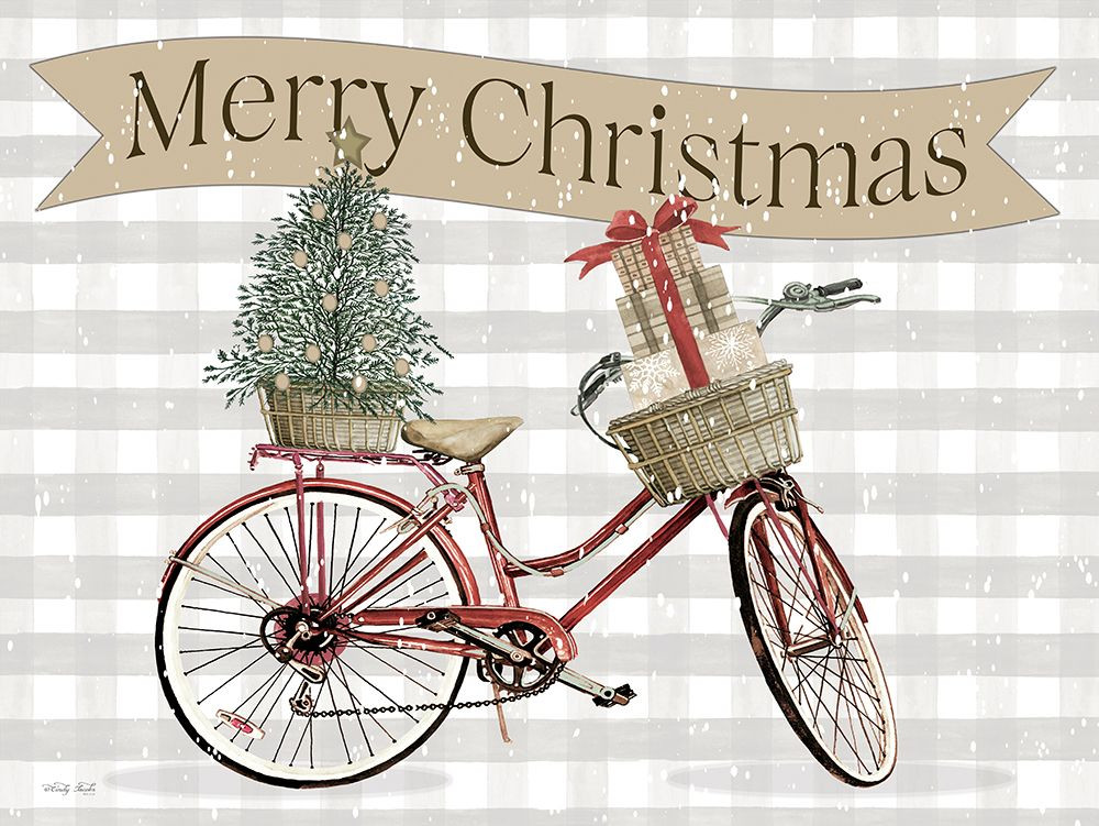 Merry Christmas Bicycle II Poster Print - Cindy Jacobs # VARPDXCIN3067 ...