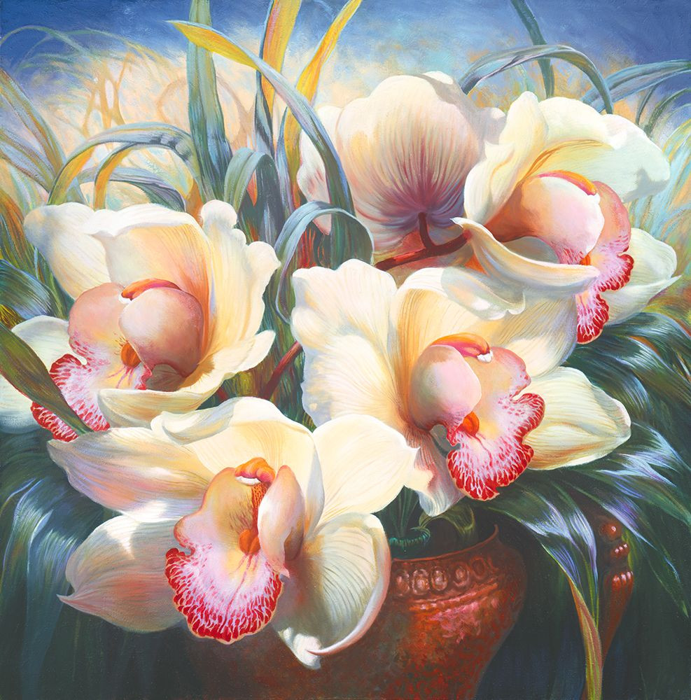 Orchid Sonata Poster Print - Elizabeth Horning (12 x 12) - Posterazzi