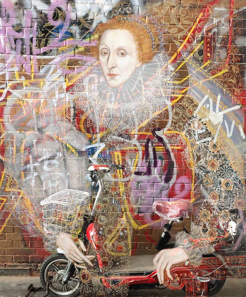 Elizabeth Graffiti, With a Touch of Modern Poster Print - Irena Orlov ...