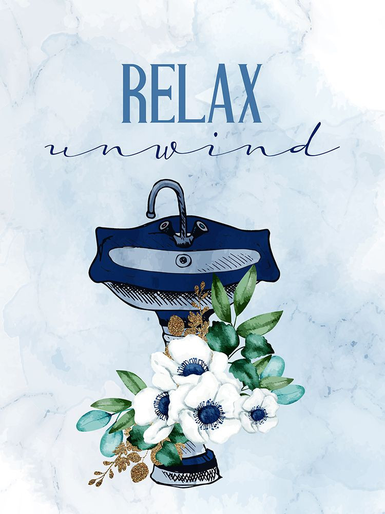 Relax Unwind Sink Poster Print - Kimberly Allen - Posterazzi