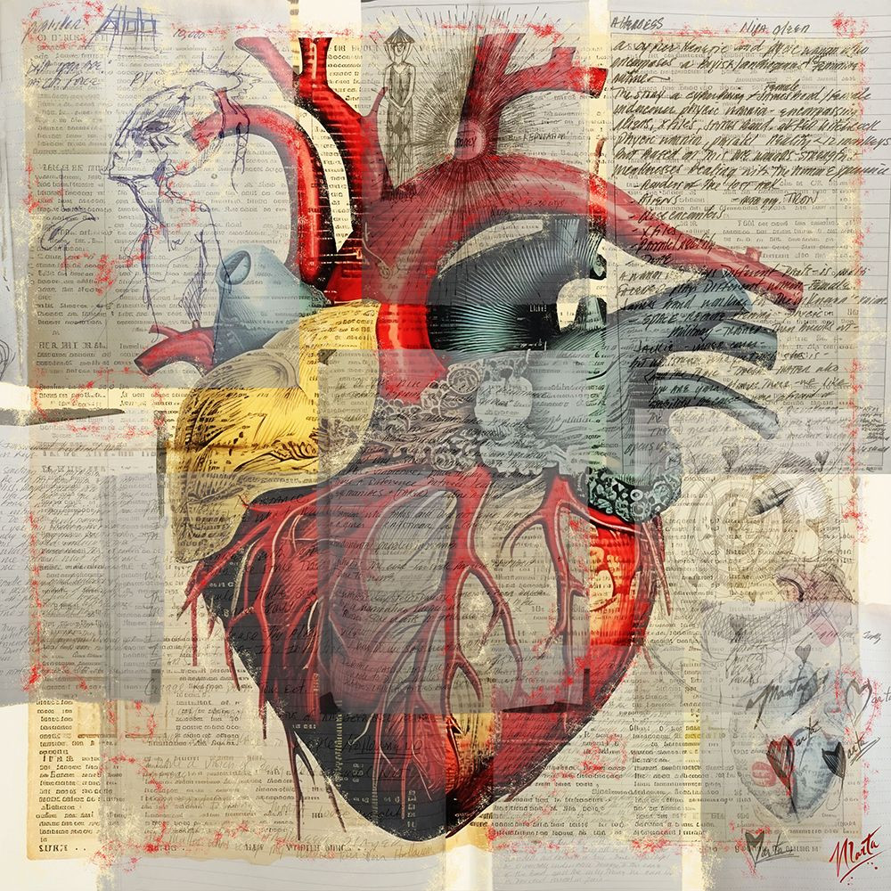 Heart collage I Poster Print - Marta Wiley - Posterazzi