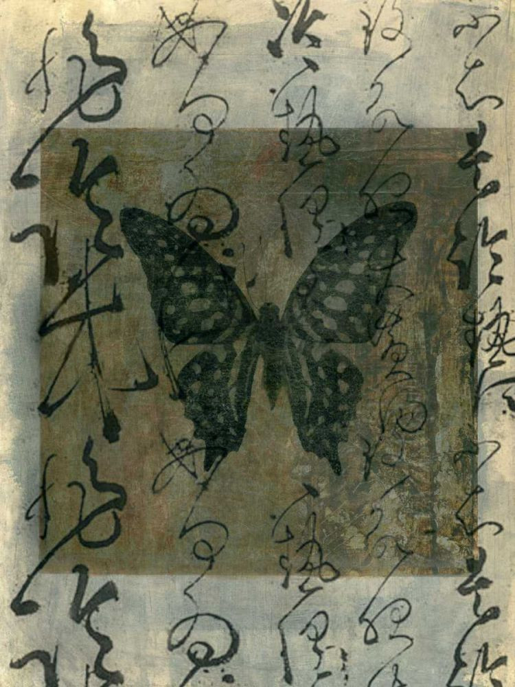 Butterfly Calligraphy III Poster Print - Elena Ray - Posterazzi