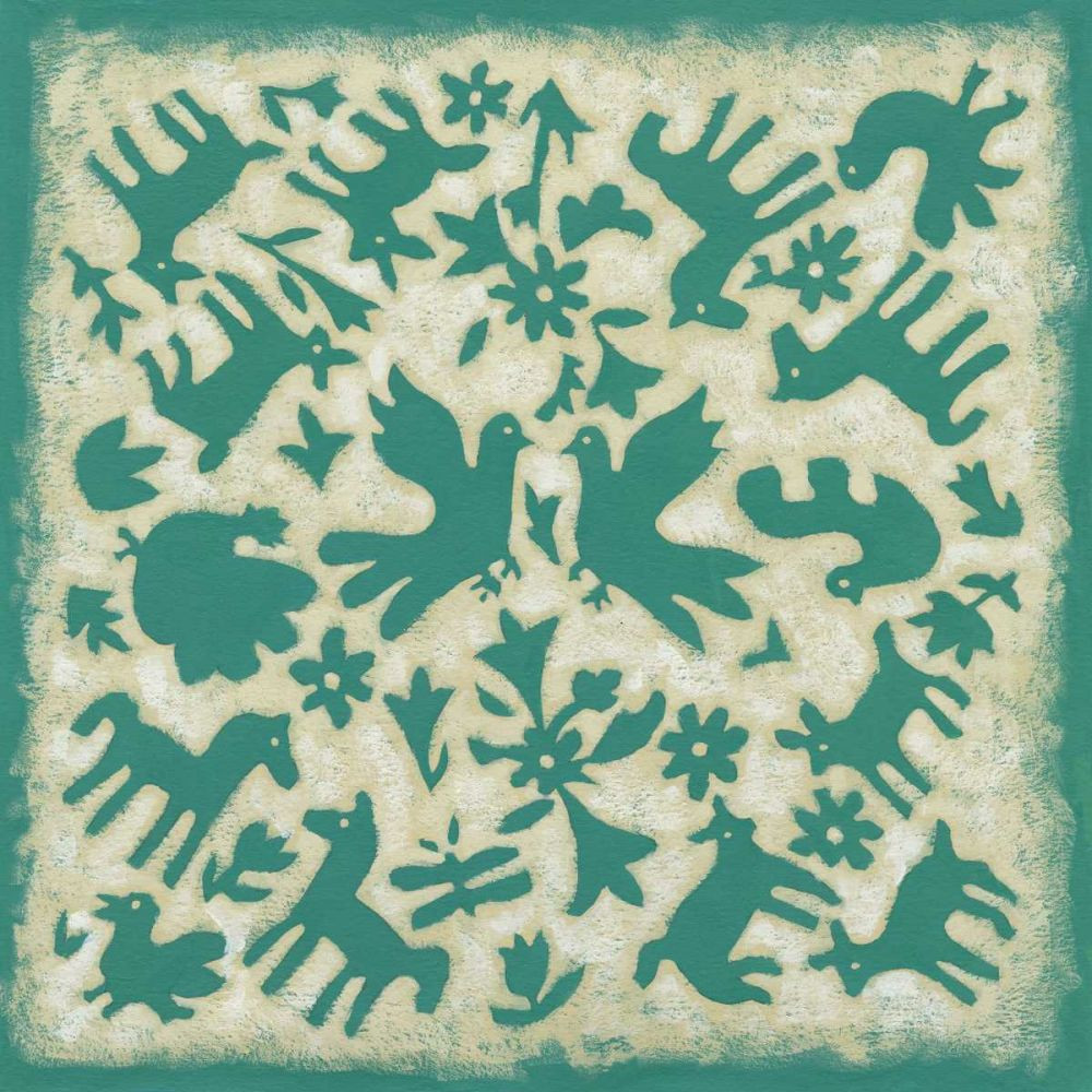 Folk Story in Jade Poster Print - Chariklia Zarris - Posterazzi