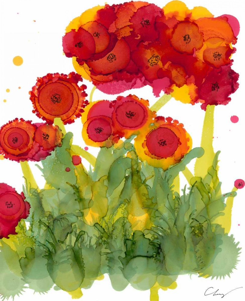 Poppy Whimsy IV Poster Print - Cheryl Baynes - Posterazzi