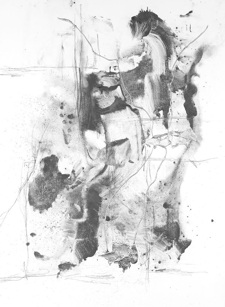 Graphite Abstract I Poster Print - Michael Willett - Posterazzi