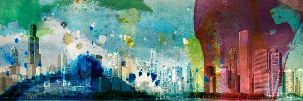 Chicago Skyline Poster Print - Sisa Jasper - Posterazzi