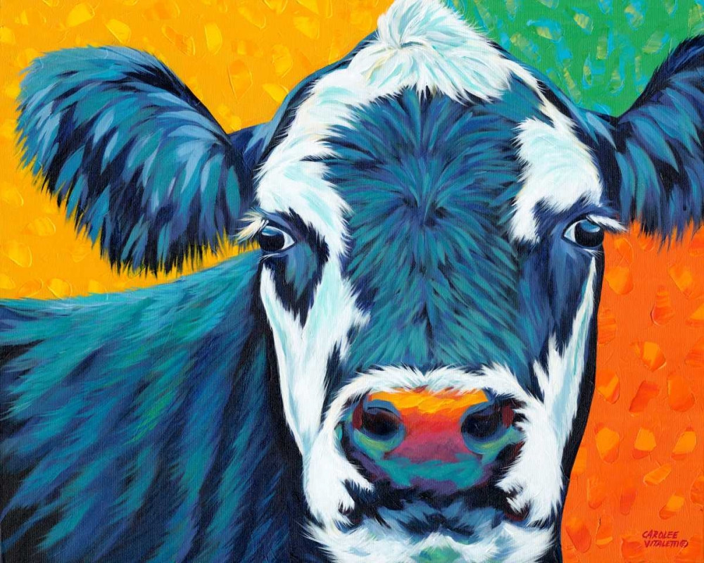 Colorful Country Cows I Poster Print - Carolee Vitaletti - Posterazzi
