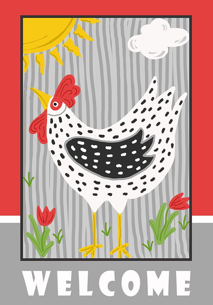 Welcome Rooster Poster Print - Deidre Mosher - Posterazzi
