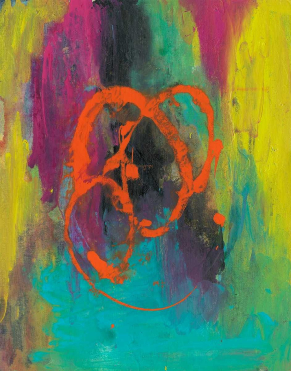 Orange Graffiti II Poster Print - Joyce Combs - Posterazzi