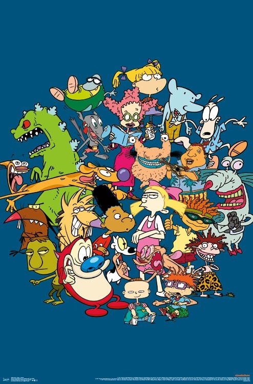 Nickelodeon Nicktoons 90s Characters 23x34in Poster