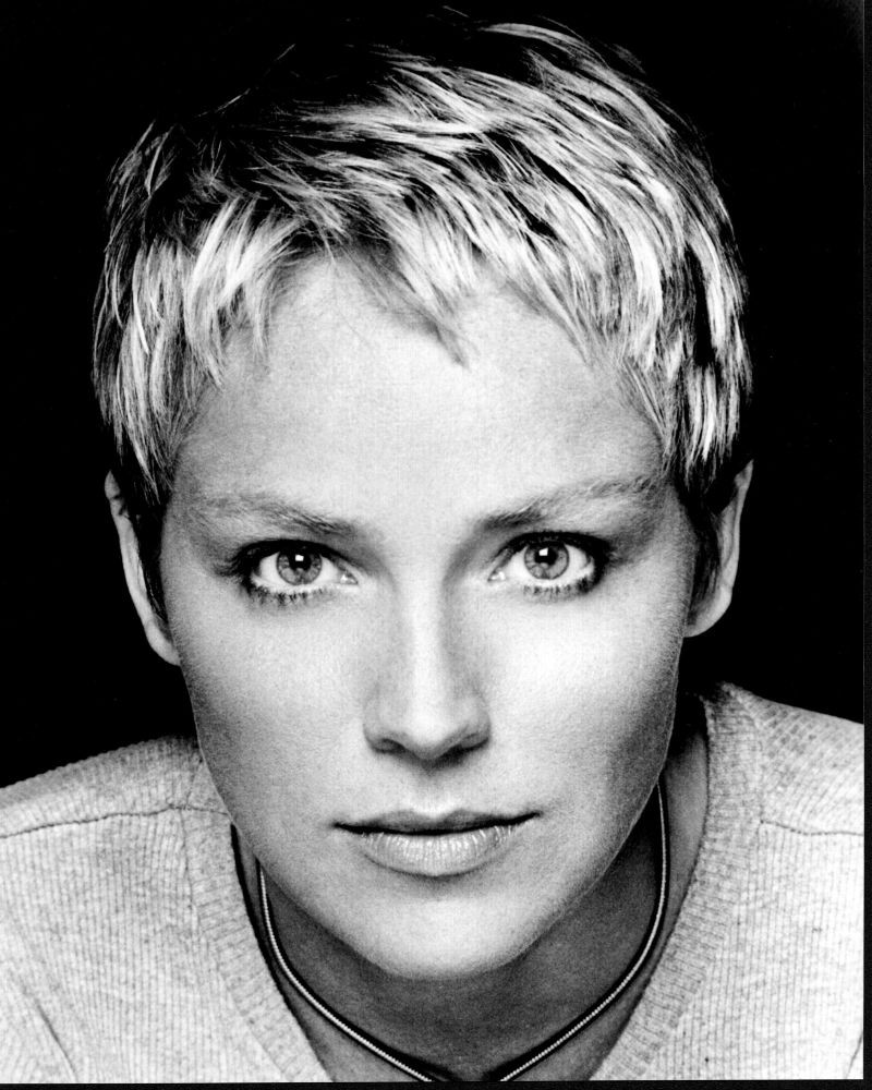 Sharon Stone Close Up For Sphere Black And White Photo Print - Item ...