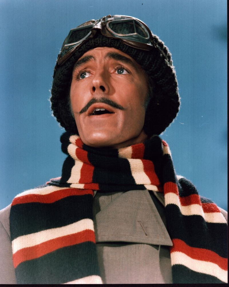 Peter Cook Wearing Striped Scarf For Those Daring Young Men In Their ...