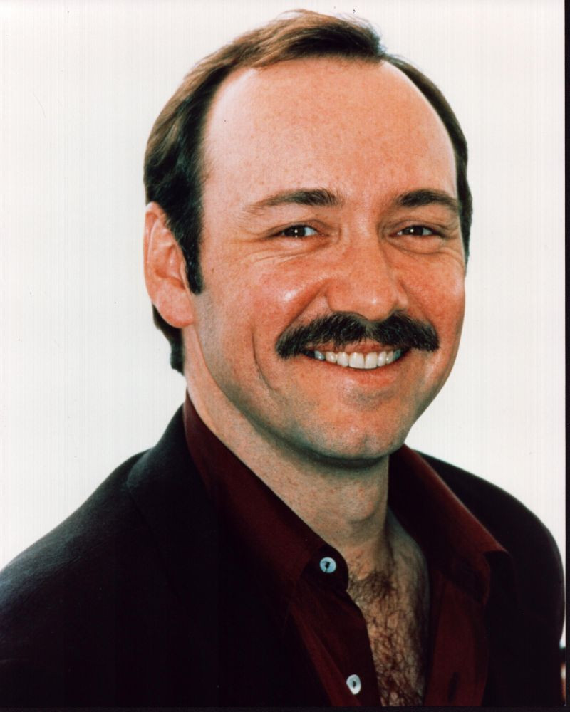 Kevin Spacey With Mustache And Open Red Shirt Photo Print - Item ...