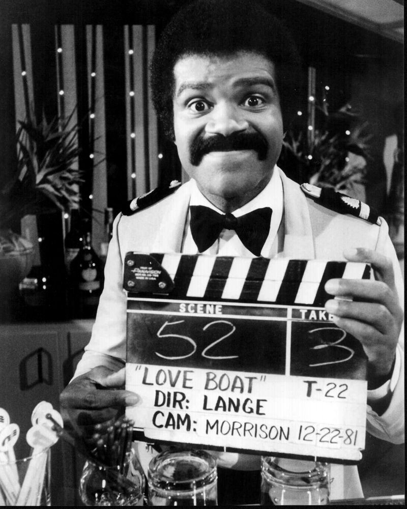 Ted Lange On Set Of The Love Boat Black And White Photo Print - Item ...