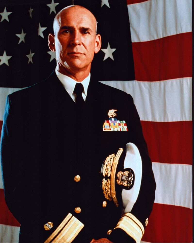 John M. Jackson In Uniform In Front Of American Flag For Jag Photo Print - Item # MVM54838 ...