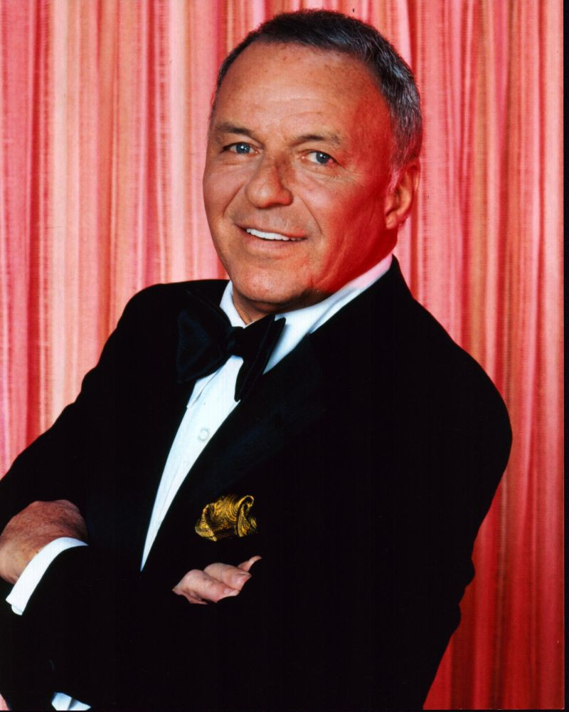 Frank Sinatra In Tuxedo Arms Crossed Red Background Photo Print - Item ...
