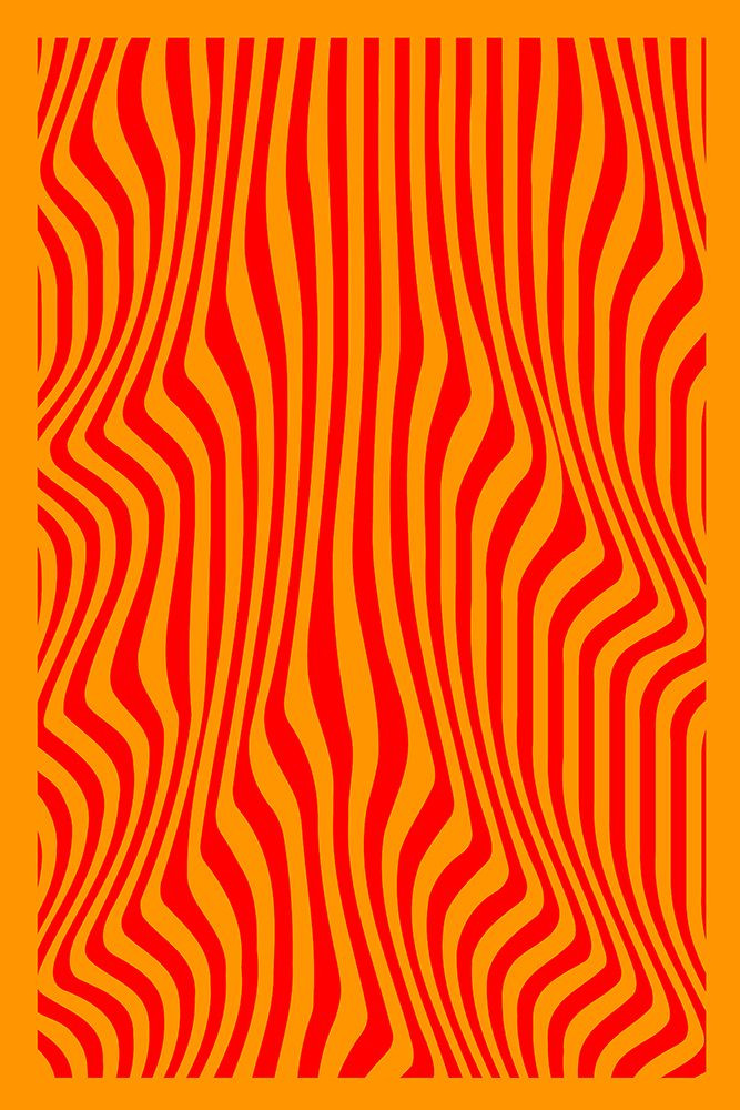 Orange Wavy Lines Poster Print - Incado - Posterazzi