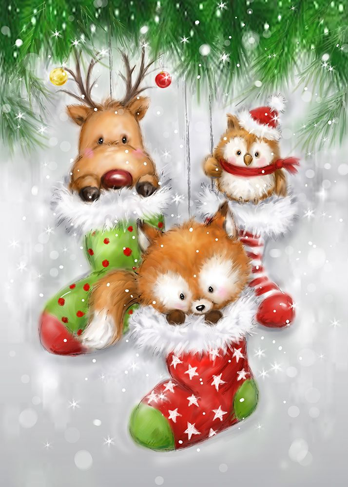 Deer Owl And Fox Poster Print - MAKIKO - Posterazzi