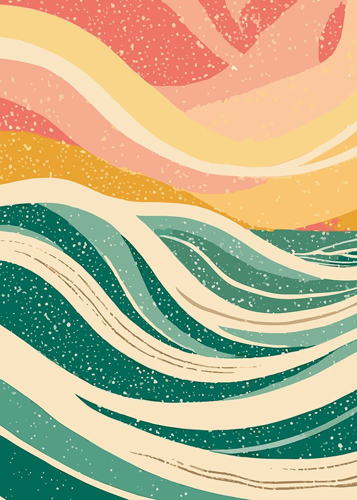Abstract Sea Waves Poster Print - Andreas Magnusson - Posterazzi
