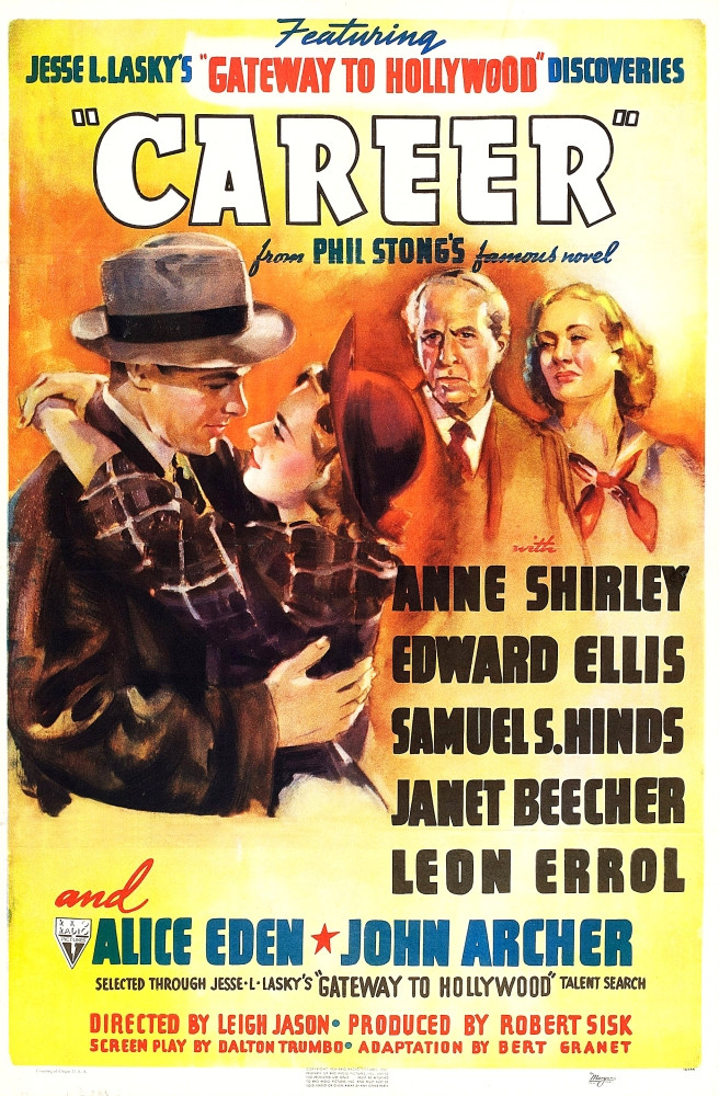 Career Us Poster Art From Left: John Archer Anne Shirley Edward Ellis ...