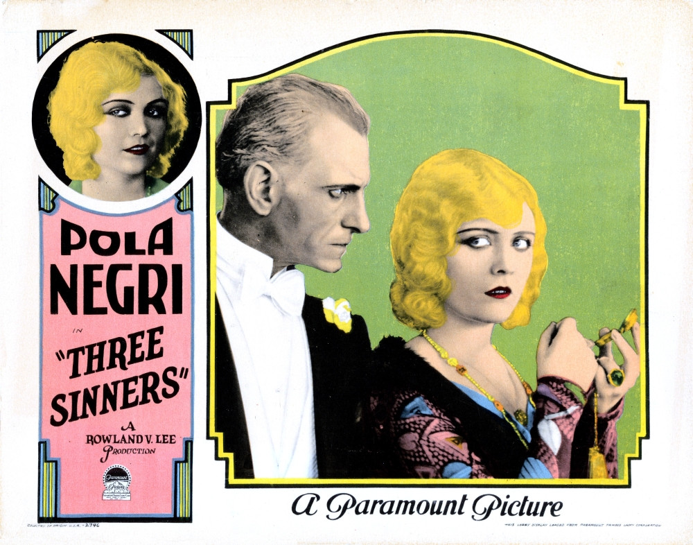 Three Sinners Lobbycard Pola Negri Anton Vaverka 1928 Movie Poster Masterprint - Item ...