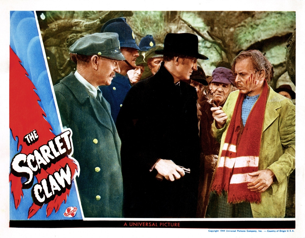 The Scarlet Claw From Left David Clyde Basil Rathbone Arthur Hohl 1944 ...
