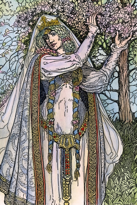 Queen Guinevere, 1923. /Nqueen Guinevere Goes A-Maying. Illustration By ...