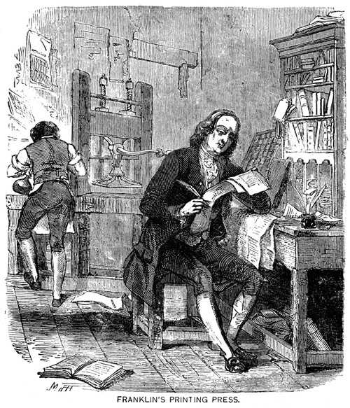 Printing Press, 1639. /Nthe First Printing Press Brought To Colonial ...