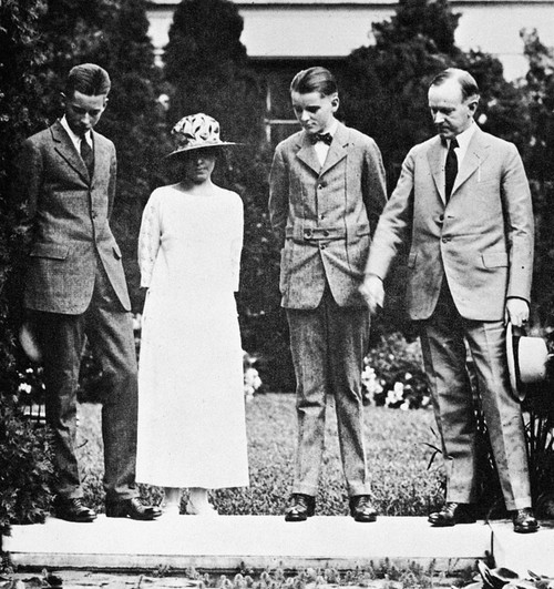 Calvin Coolidge & Family. /Ncalvin Coolidge, 30Th President Of The ...