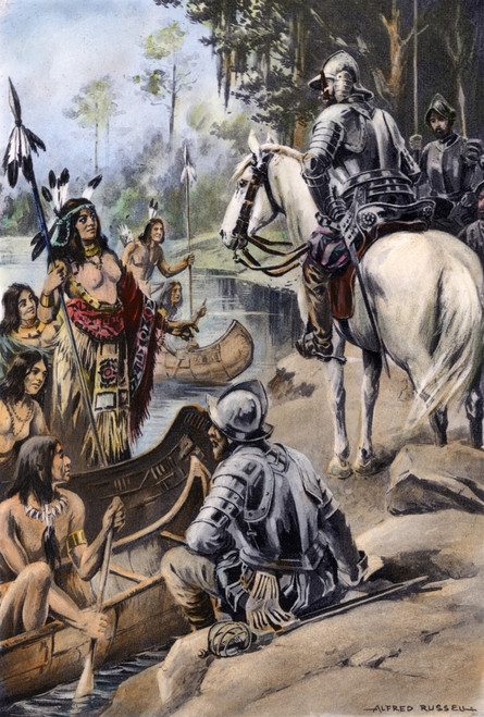 De Soto: Alabama, 1540. /Nhernando De Soto And Members Of His ...