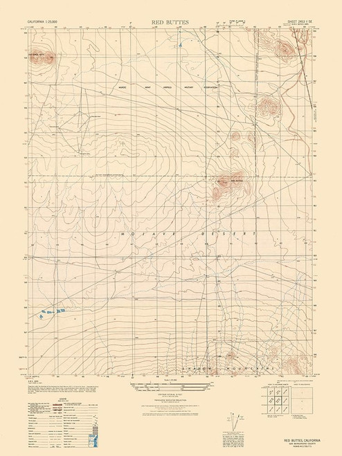 Red Buttes Sheet - US Army 1947 Poster Print by US Army US Army ...