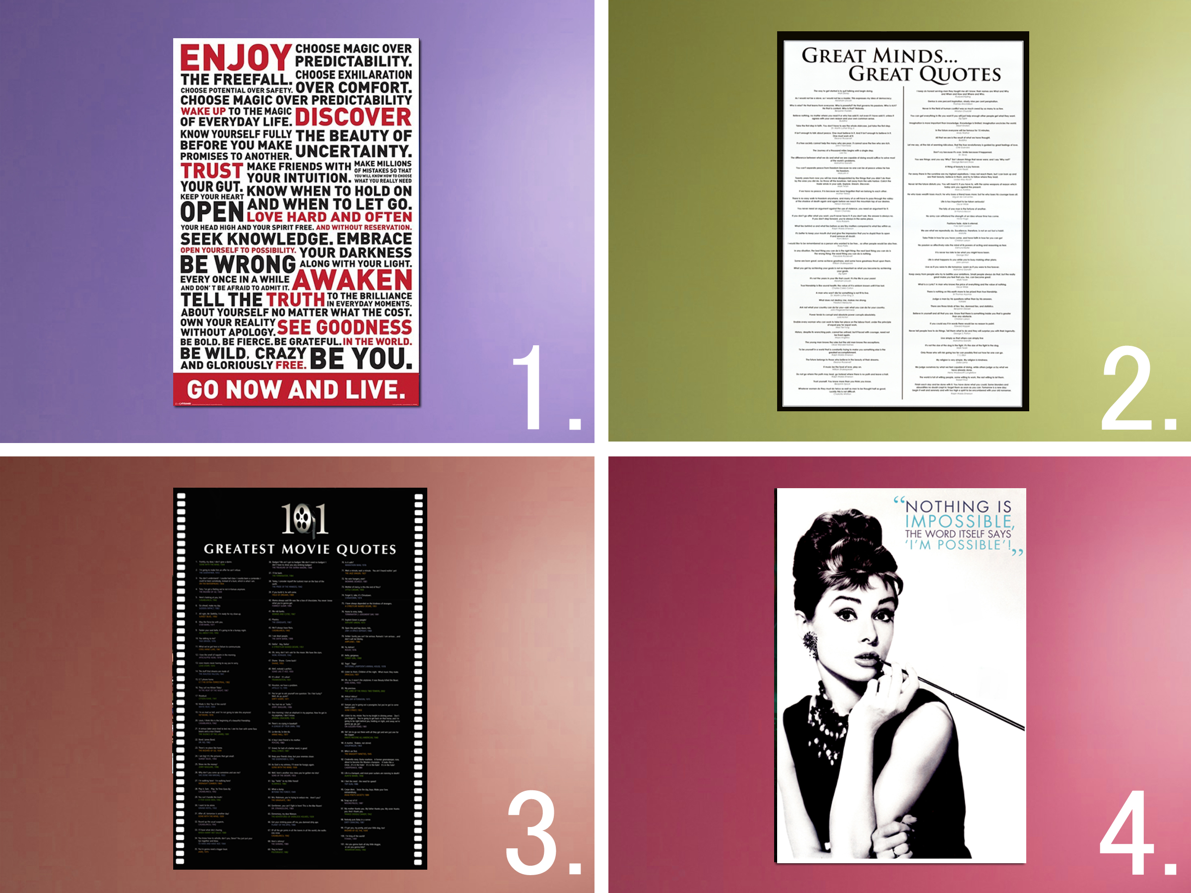 Dorm Poster Essentials: Quotes - Posterazzi