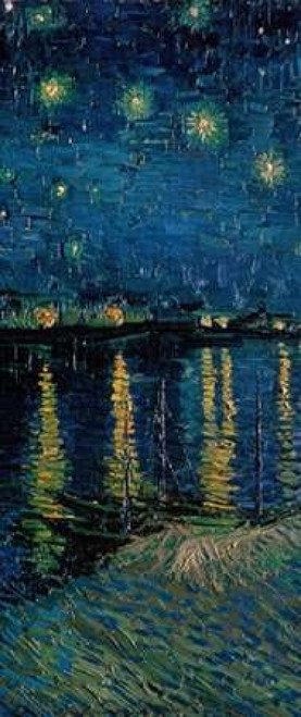 Starlight Over the Rhone - center Poster Print by Vincent Van Gogh ...