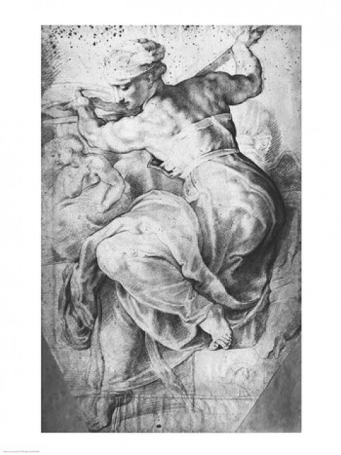 The Libyan Sibyl after Michangelo Buonarroti Poster Print by Peter Paul ...