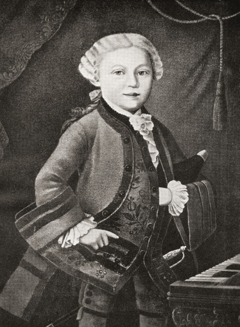 Wolfgang Amadeus Mozart, 1756 - 1791, as a child. Austrian composer and ...
