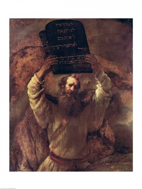 Moses Smashing the Tablets of the Law, 1659 Poster Print by Rembrandt ...