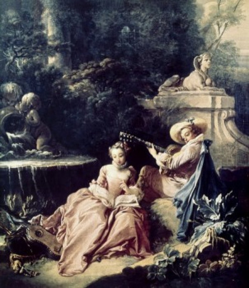 The Music Lesson Francois Boucher Poster Print Item Varsal900105125