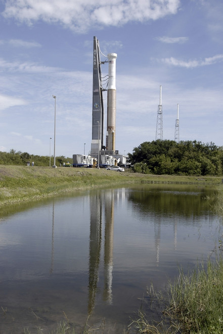 The Atlas V/Centaur arrives on the launch complex Poster Print - Item ...