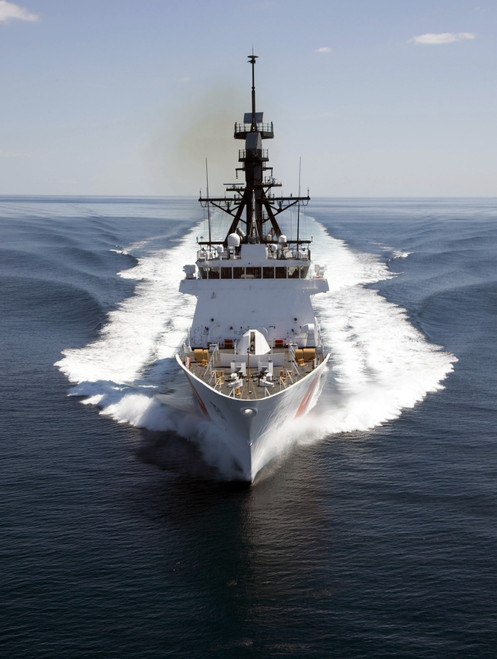 United States Coast Guard National Security Cutter Waesche demonstrates ...